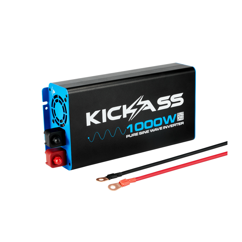 KickAss 12V to 120V Pure Sine Wave 1000W Inverter with Remote