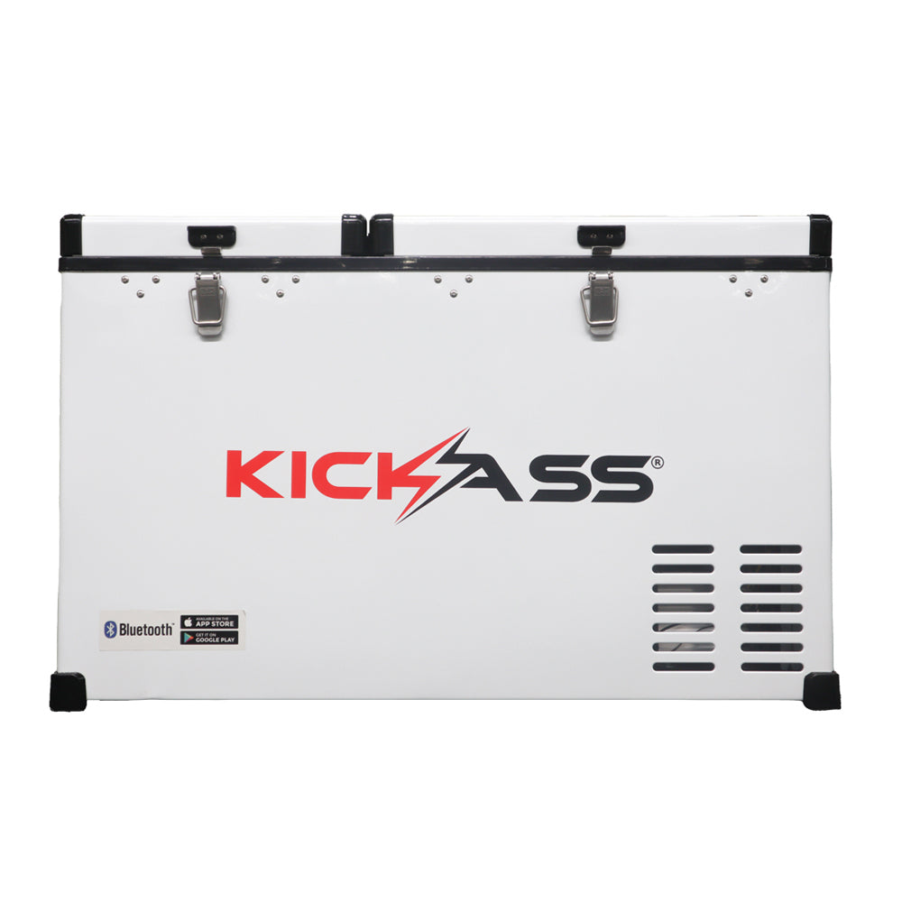 KickAss 75L Portable 12V Camping Fridge Freezer Dual Zone - 12V/120V