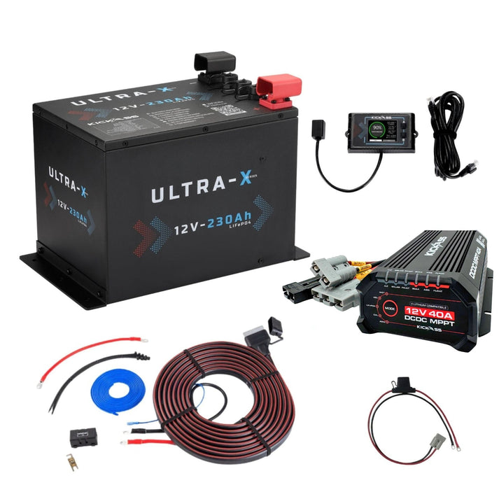 12V 230Ah Ultra-X Compact Lithium Dual Battery Kit w/ 40A DCDC Charger ...