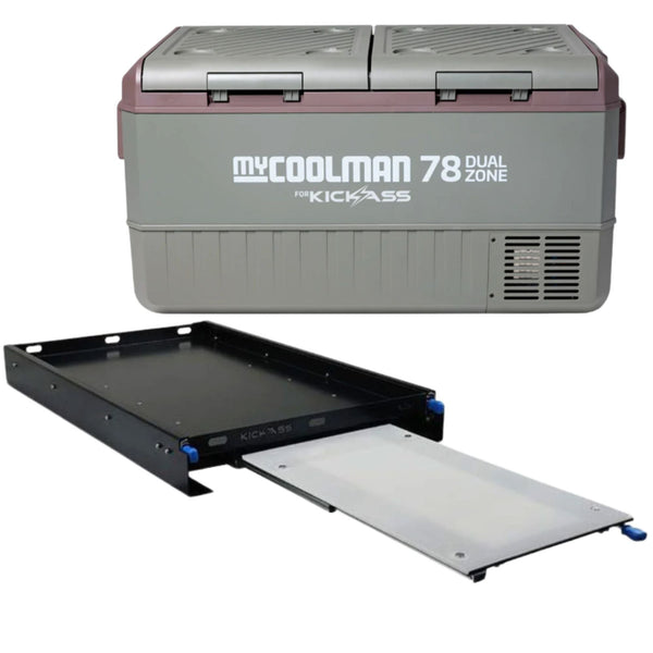 MyCoolman 78L Dual Zone Fridge + KickAss Fridge Slide Bundle – KickAss ...